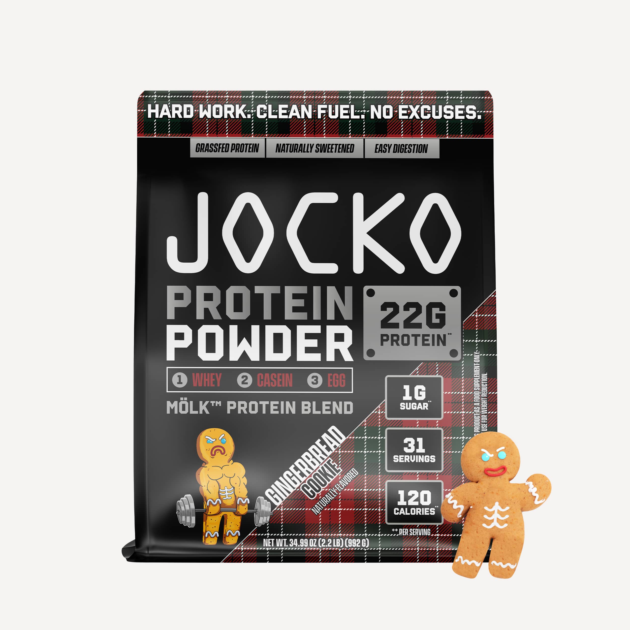 JOCKO MÖLK - Gingerbread Cookie Protein Powder - CASE - 6 UNITS – JOCKO ...